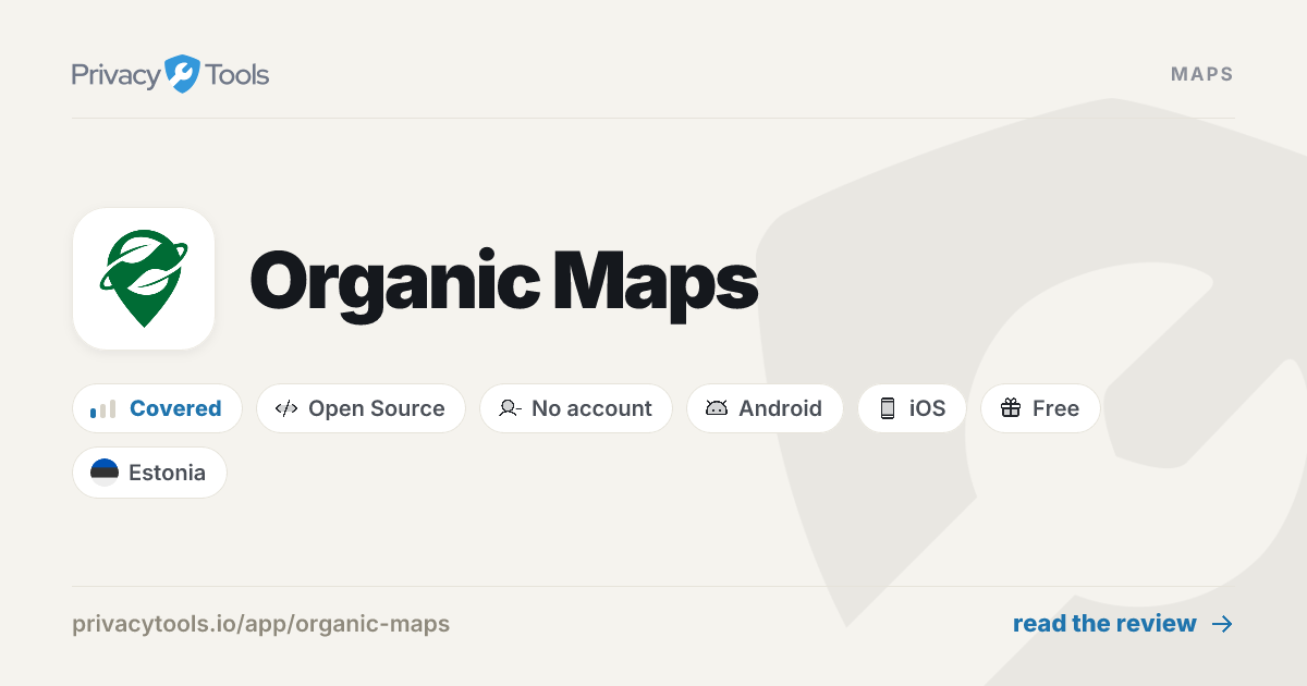 Reseña de Organic Maps: Mapas privado en 2026 - PrivacyTools.io